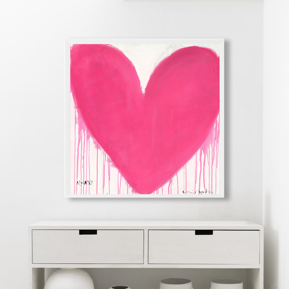 In My Heart Pink Art Print Wall Art Framed Artwork – KERRI ROSENTHAL