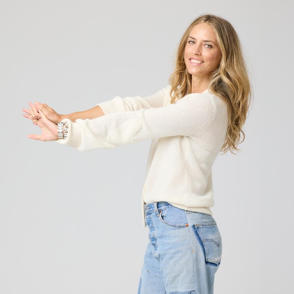 Pretty Little Button Front Cream Cashmere Cardi – KERRI ROSENTHAL