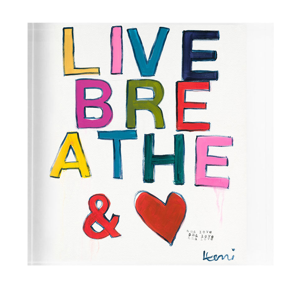 And Love Block Of Love Acrylic Mini Word Art Artwork – KERRI ROSENTHAL