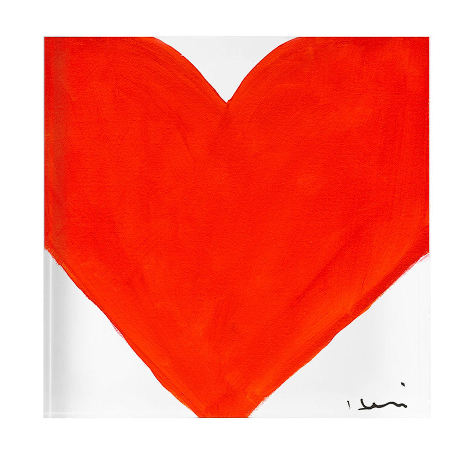 Red Rosey Block of Love Acrylic Mini Art Artwork – KERRI ROSENTHAL