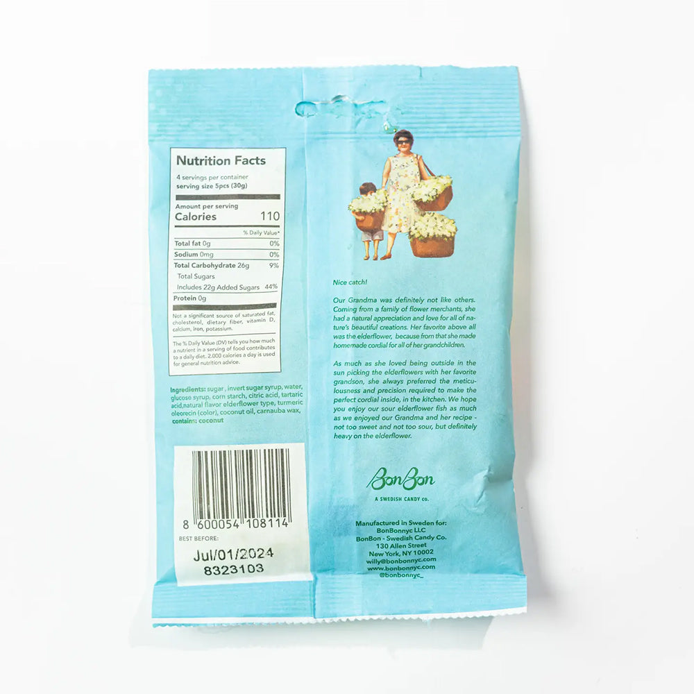 Sour Elderflower Fish - Swedish Candy 5.2oz (150g) – KERRI ROSENTHAL