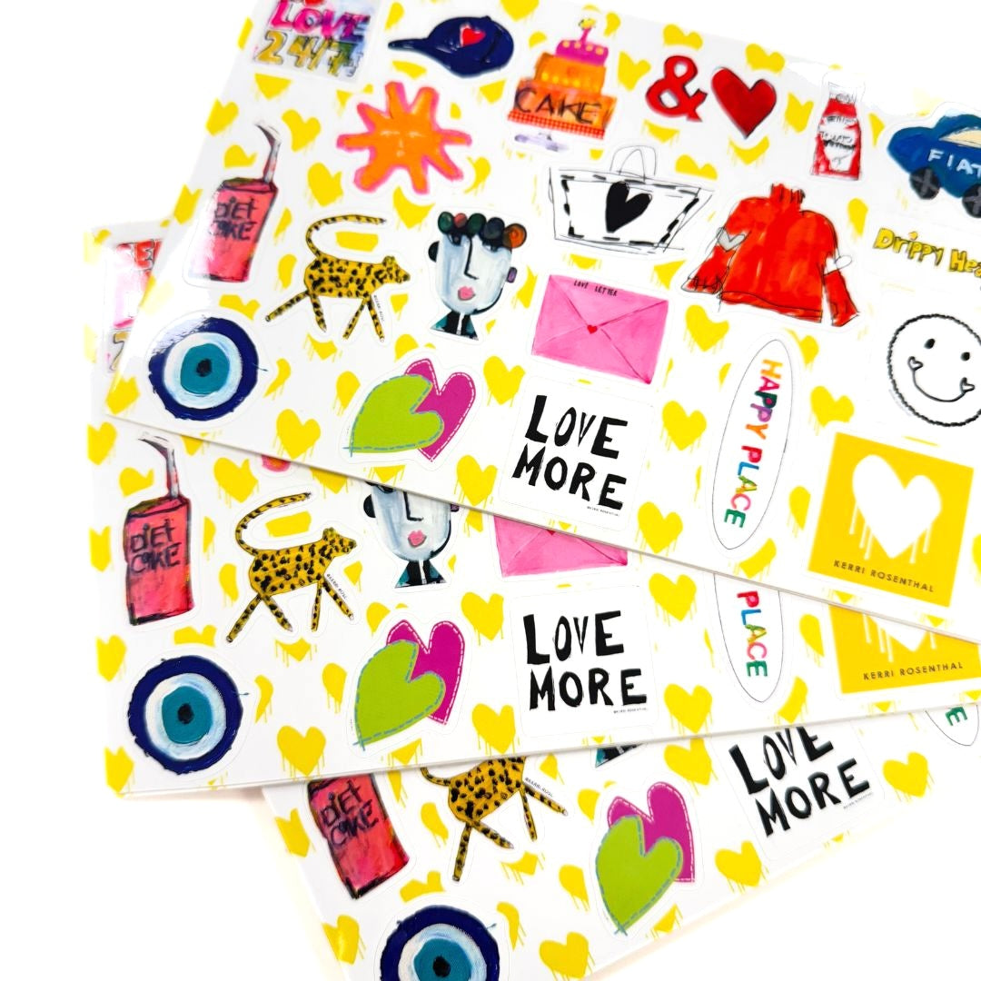 Fun Happy Art Stickers Sheet One – KERRI ROSENTHAL