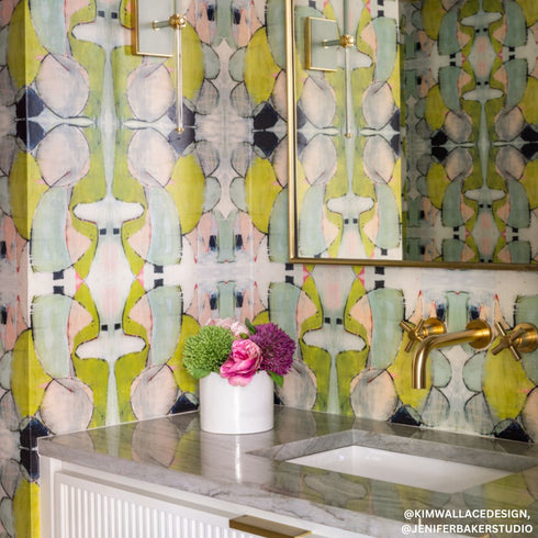 Green sassy eco friendly designer wallpaper – KERRI ROSENTHAL