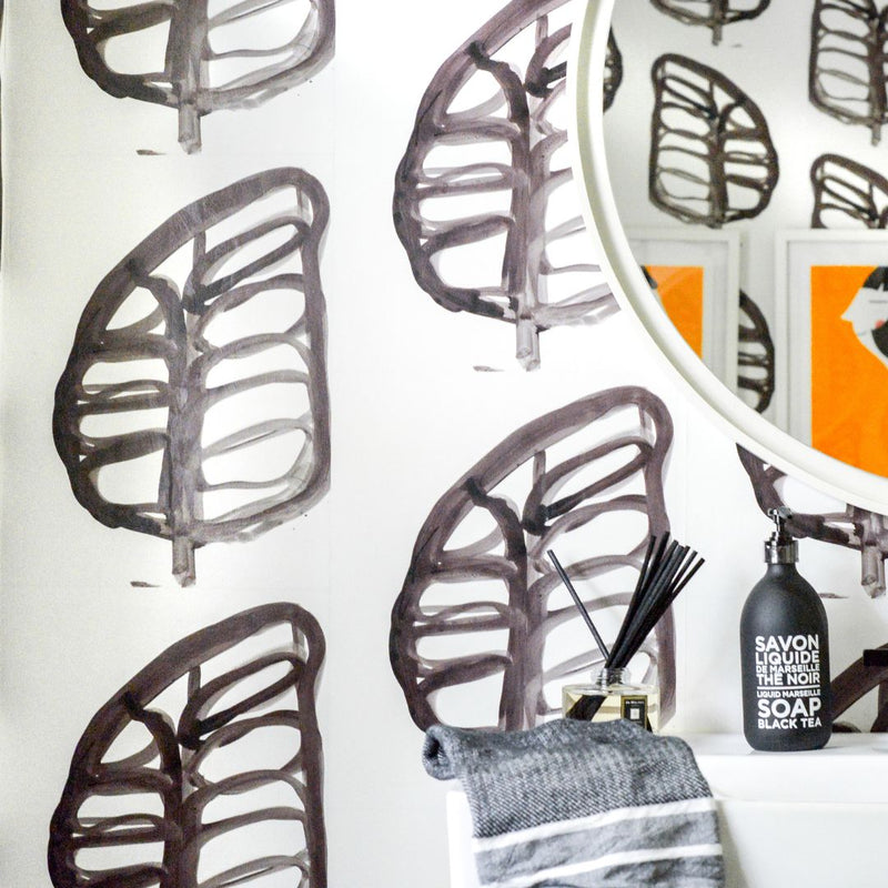 Black white irregular stripe mr. sharpie wallpaper – KERRI ROSENTHAL