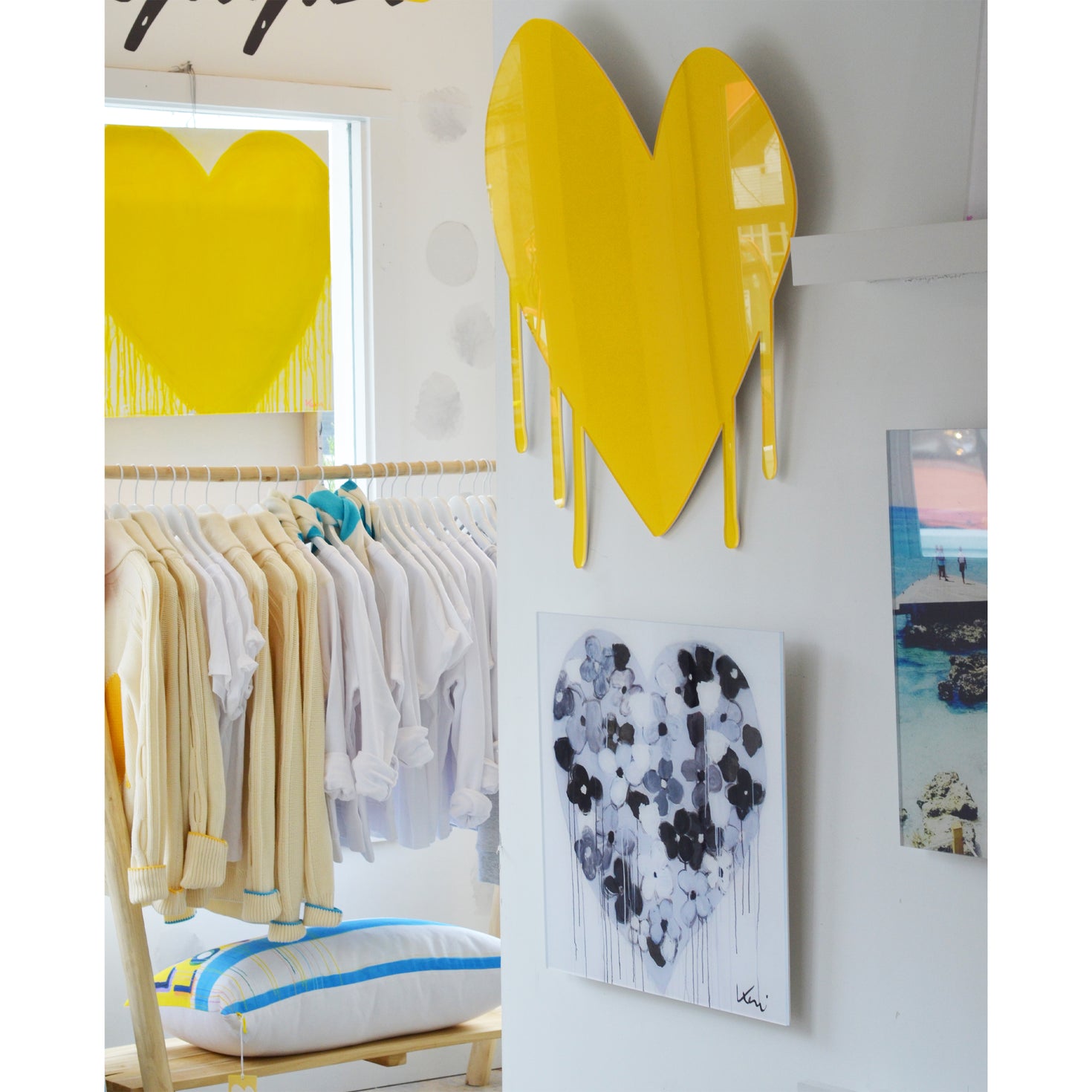 Drippy Heart Cut-Out Yellow Wall Art Framed Artwork – KERRI ROSENTHAL