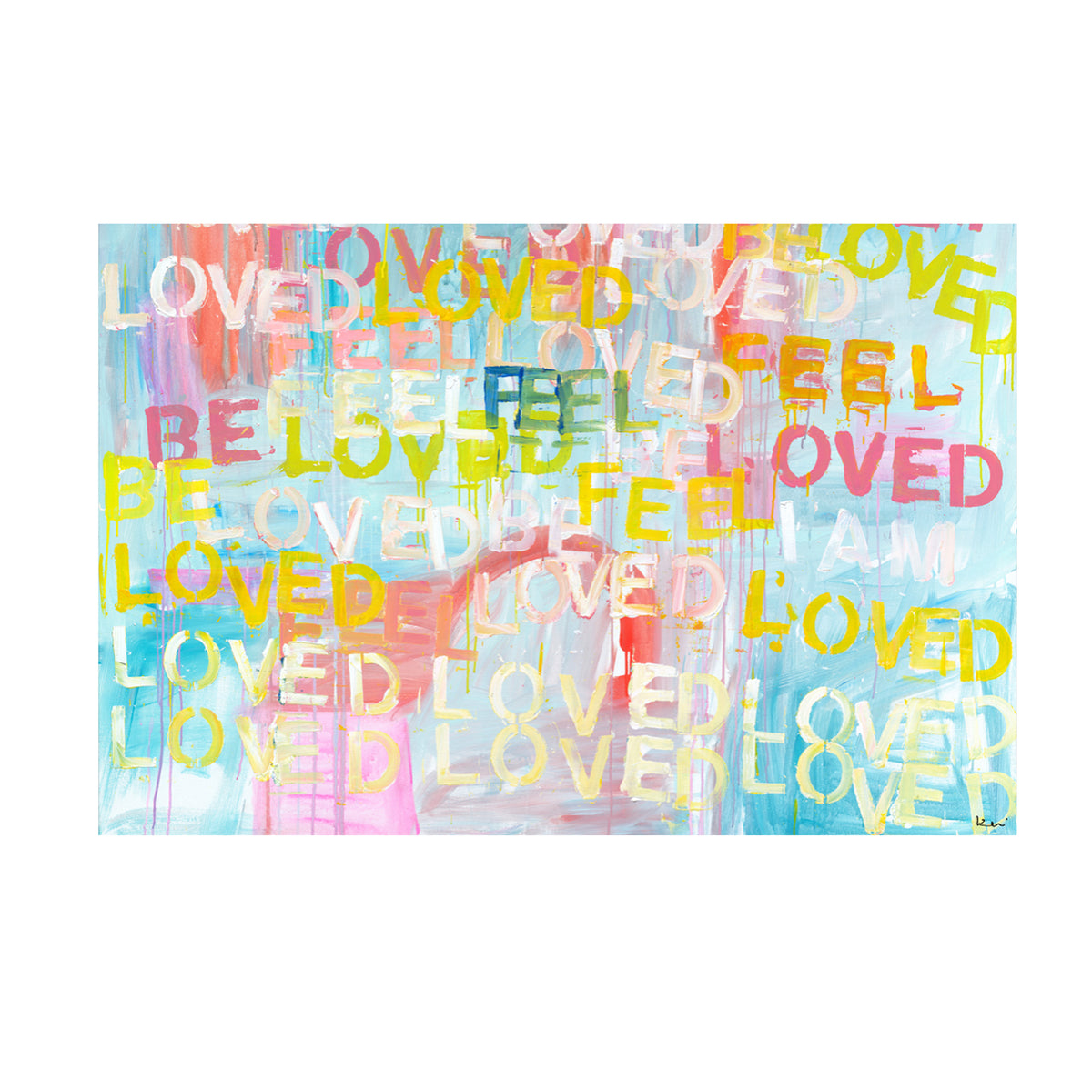 Feel Loved Horizontal Art Print Wall Art Framed Artwork – KERRI ROSENTHAL