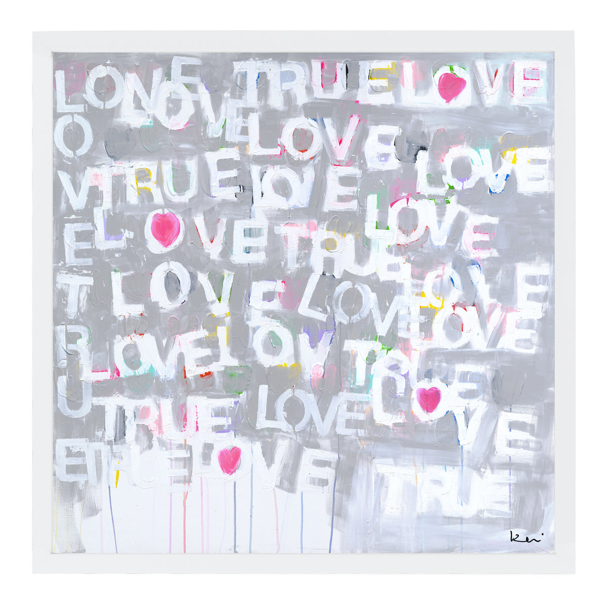 Love True Love Art Print Wall Word Art Framed Artwork – KERRI ROSENTHAL
