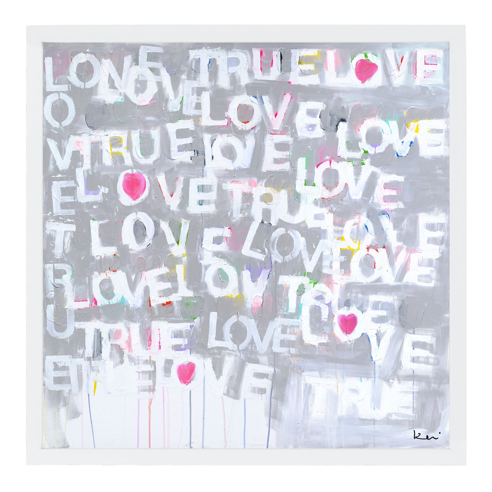 Love True Love Art Print Wall Word Art Framed Artwork – KERRI ROSENTHAL