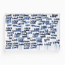 Love Letters Blues Horizontal Wall Word Artwork – KERRI ROSENTHAL