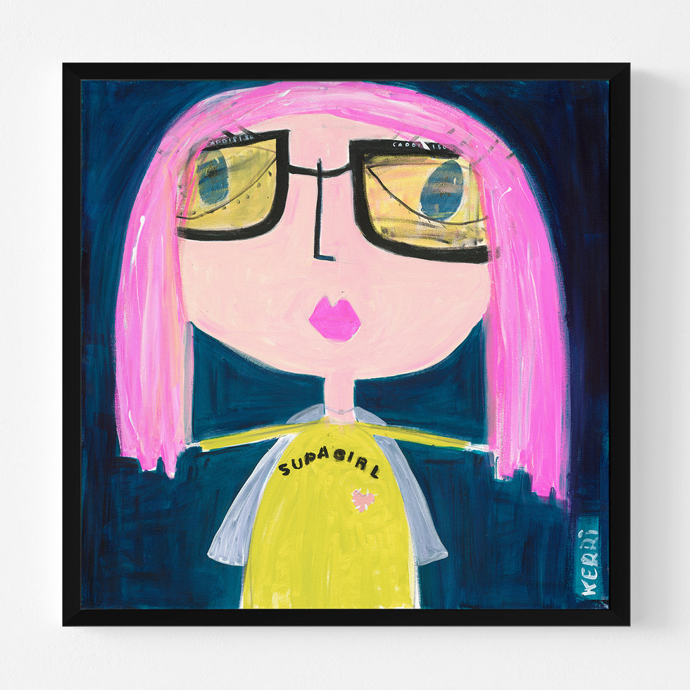Supa Girl Art Print Wall Art Framed Artwork – KERRI ROSENTHAL
