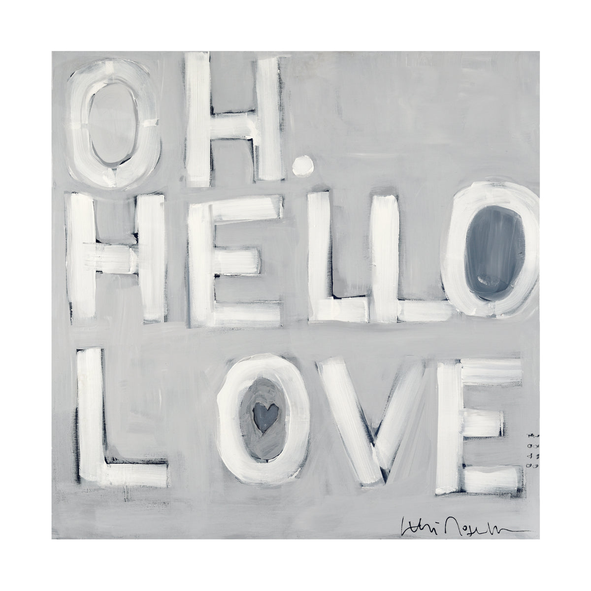 Oh, Hello Love Art Print Wall Word Art Framed Artwork – KERRI ROSENTHAL