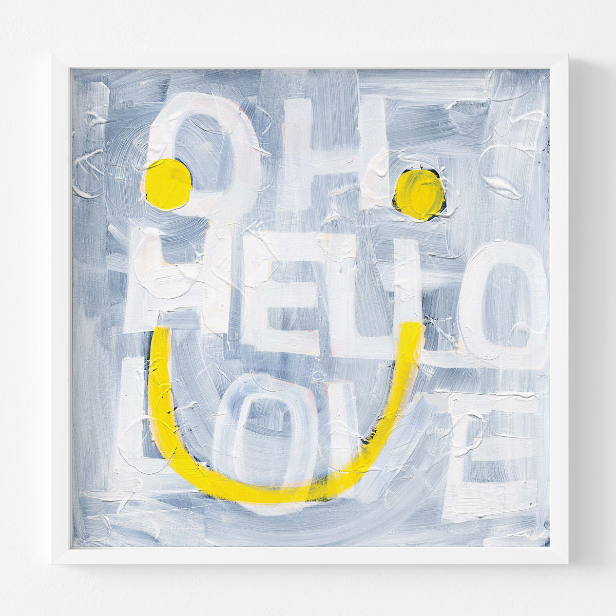 Oh Hello Smiley Art Print Wall Word Art Framed Artwork – KERRI ROSENTHAL