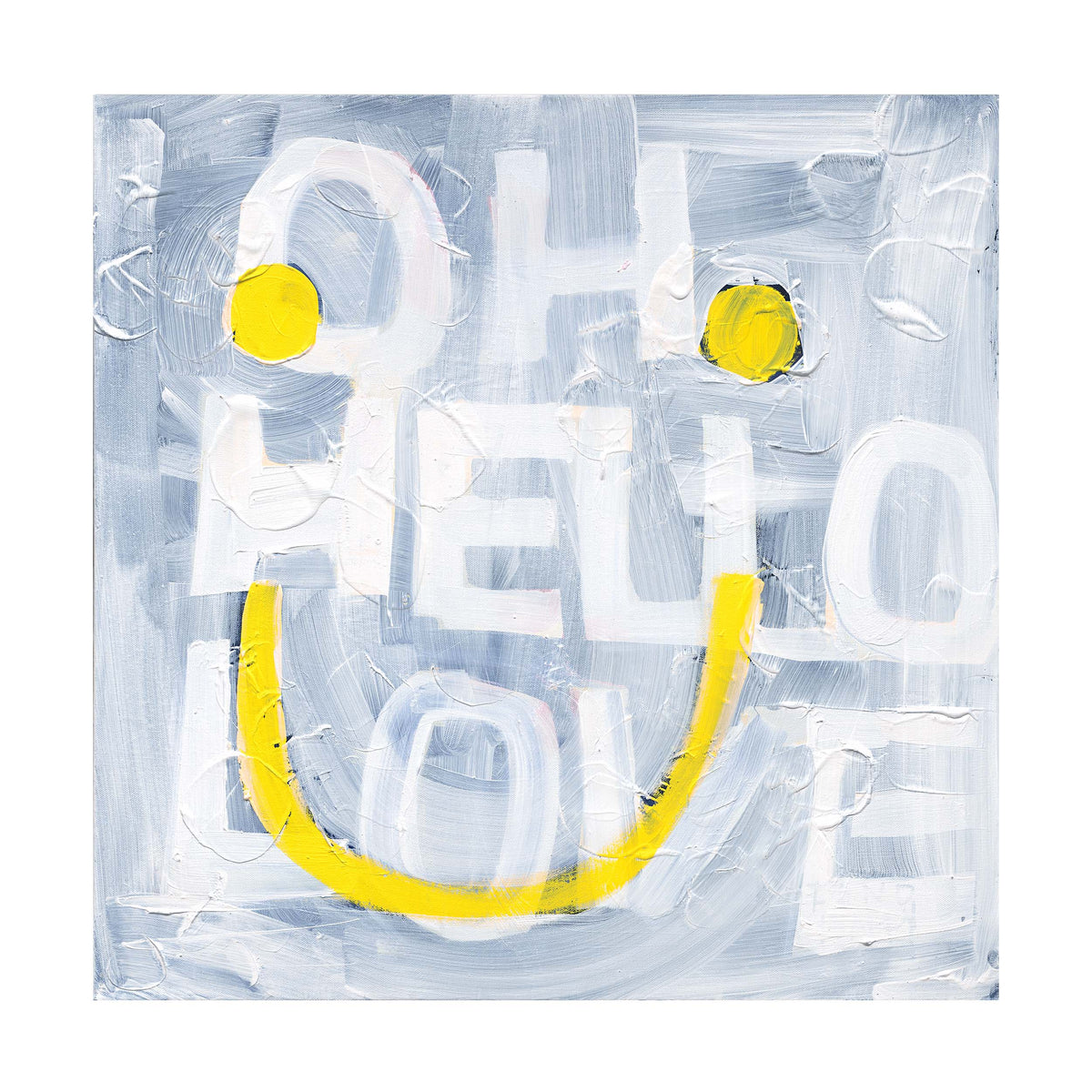 Oh Hello Smiley Art Print Wall Word Art Framed Artwork – KERRI ROSENTHAL