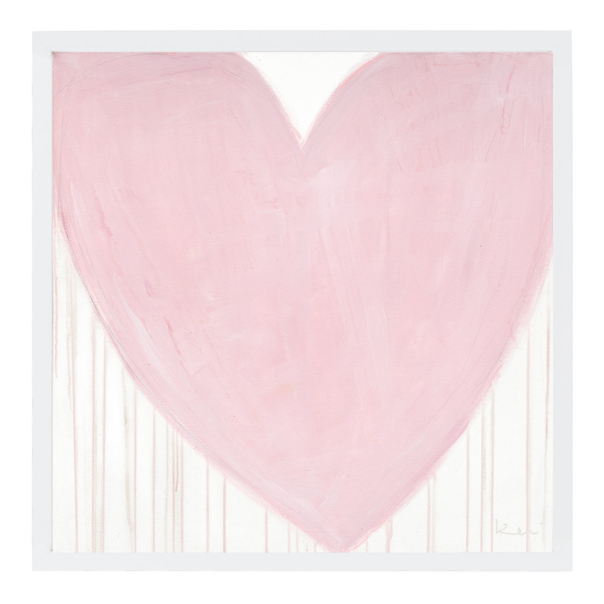 Rare Love Drippy Heart Pink Wall Art Print – KERRI ROSENTHAL
