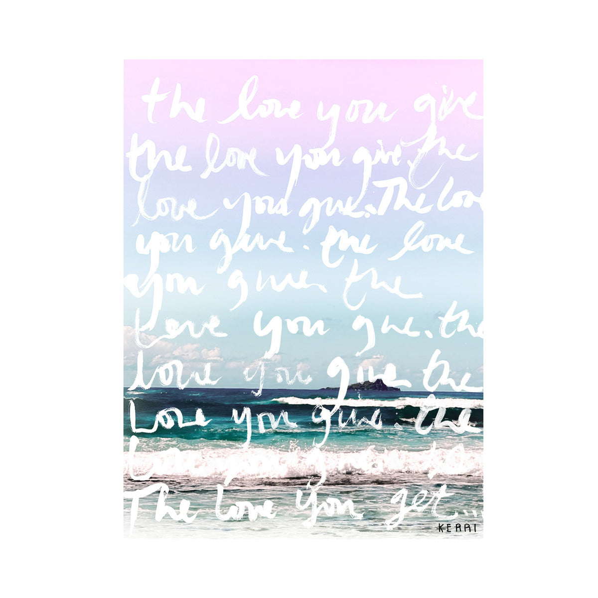 Sand + Soul Sunset Art Print Wall Word Art Framed Artwork – KERRI ROSENTHAL
