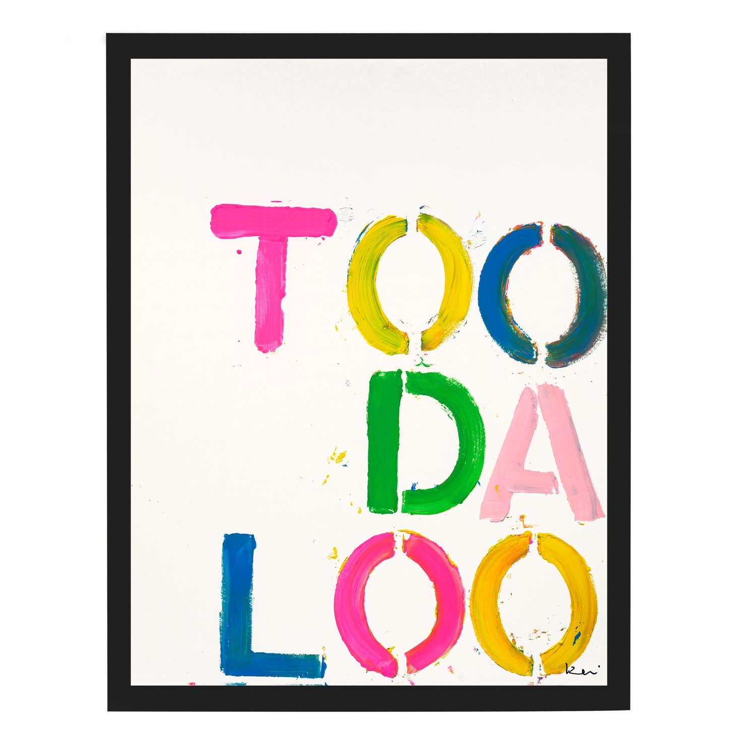 Too Da Loo Art Print Wall Word Art Framed Artwork – KERRI ROSENTHAL