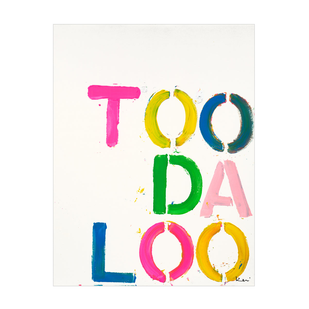 Too Da Loo Art Print Wall Word Art Framed Artwork – KERRI ROSENTHAL