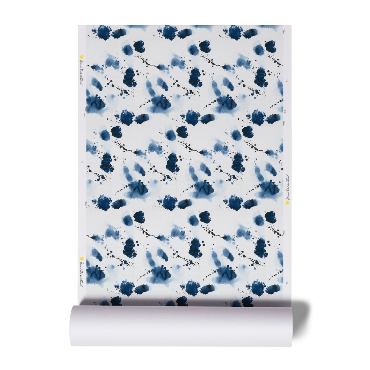 Indigo blue splat eco friendly designer Wallpaper – KERRI ROSENTHAL