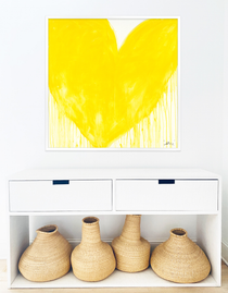 Love At First Sight Yellow Art Print Artwork – KERRI ROSENTHAL