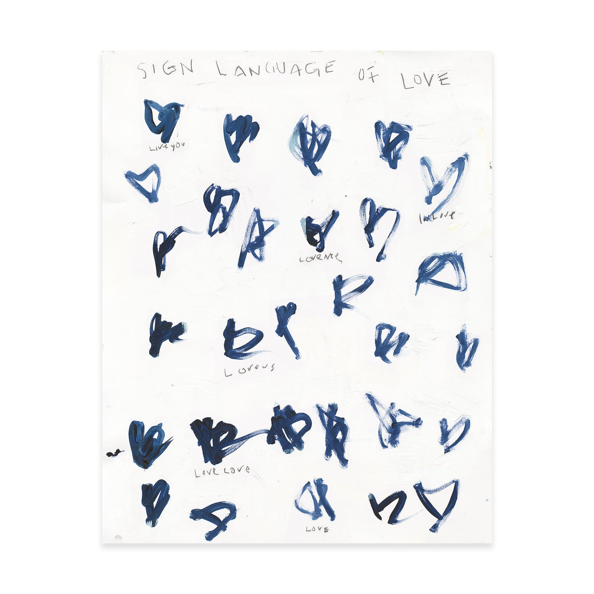 Sign Language of Love Art Print Wall Art Framed – KERRI ROSENTHAL