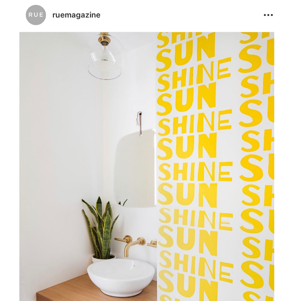 White ground with yellow sunshine wallpaper – KERRI ROSENTHAL