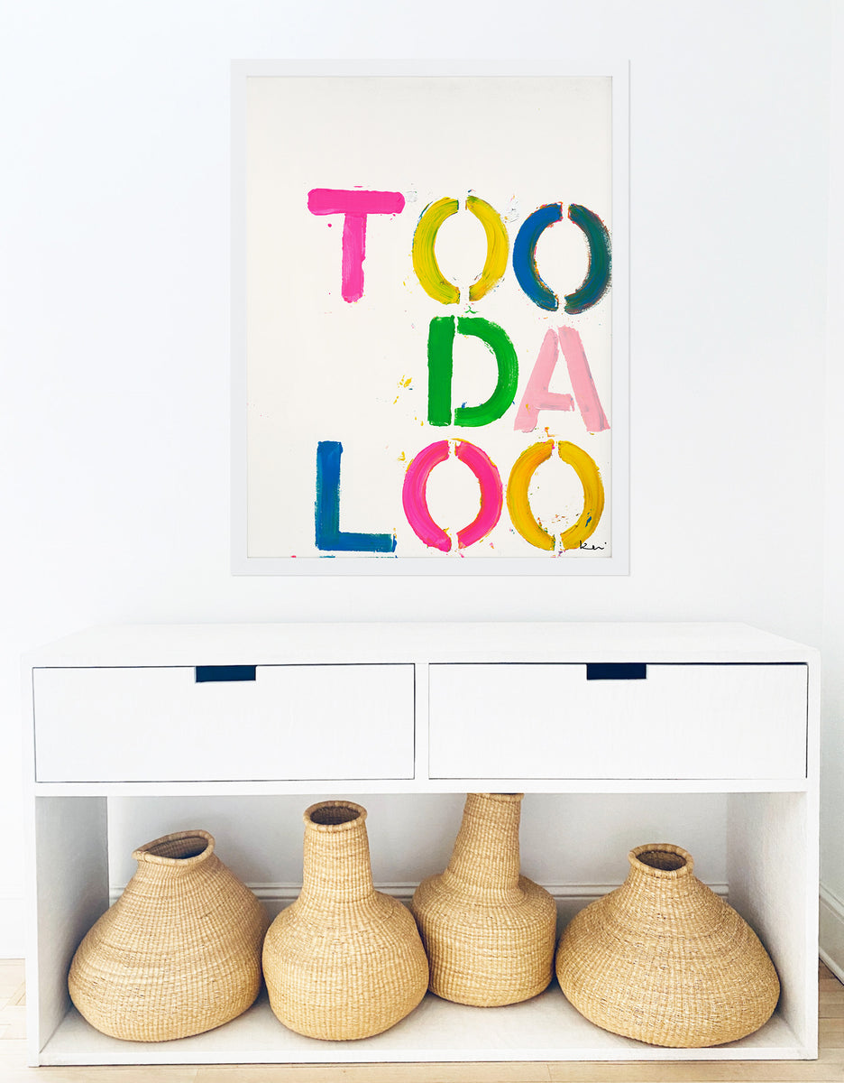 Too Da Loo Art Print Wall Word Art Framed Artwork – KERRI ROSENTHAL