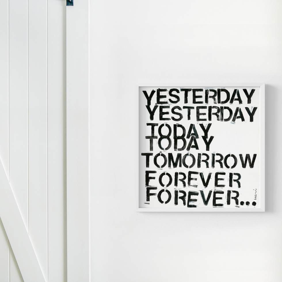Yesterday, Today, Tomorrow, Forever Wall Word Artwork – KERRI ROSENTHAL
